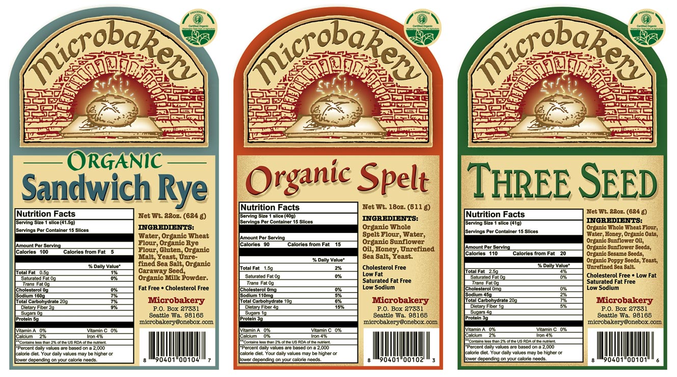 PACKAGE DESIGN – Bread Labels. Graphic Design by Bob Paltrow | Web ...