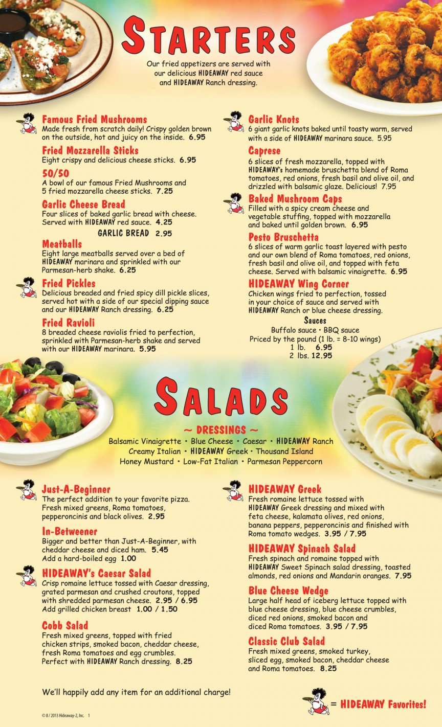 Hideaway Pizza Overview of Services – Bob Paltrow Design