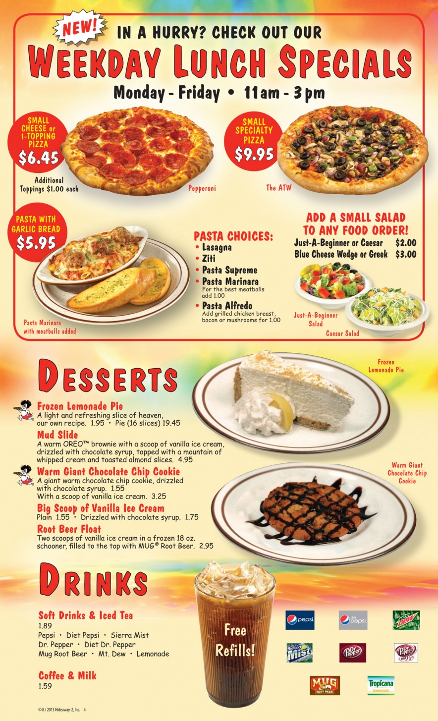 Hideaway Pizza Overview of Services – Bob Paltrow Design