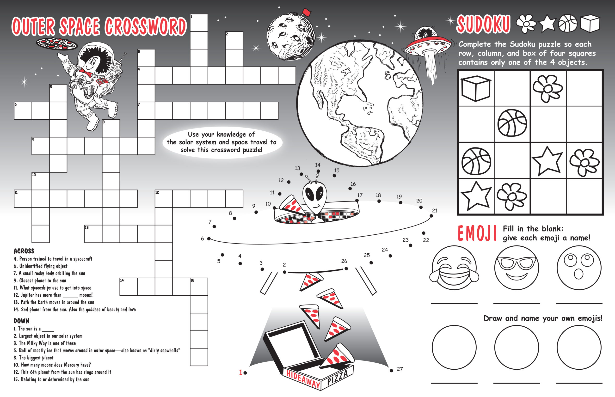 Hideaway Pizza Kids Menus 2016 – Bob Paltrow Design